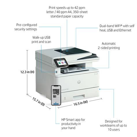Hp Laserjet Pro Fdw Multifunction Monochrome Wi Fi Printer Z F