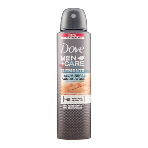 DOVE DEODORANTE SPRAY MEN CARE TALC MINERAL SANDALWOOD 150ML