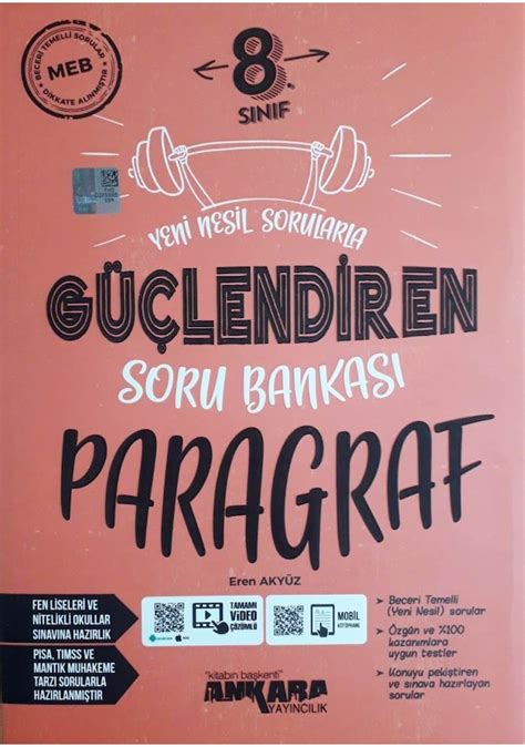 Ankara Yayıncılık 8 Sınıf LGS Güçlendiren Paragraf Soru Bankası