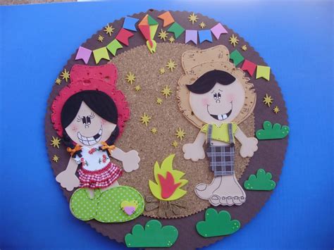 Painel para Festa Junina em EVA SÓ ESCOLA