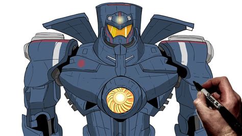 How To Draw Gypsy Danger Step By Step Pacific Rim Youtube