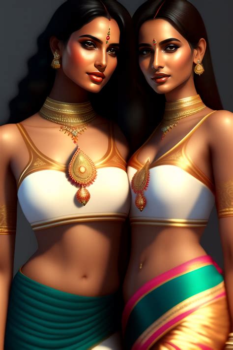 Lexica Beautiful Indian Princesses Touching Eachother Stomach Entirely Visible Legs Mostly