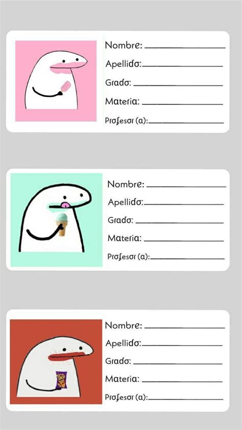 Membrete Para Cuadernos Pegatina De Libro Caratulas Para Secundaria