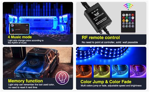 Amazon Nilight 3PCS 60 Inch RGB Truck Bed Light Strip Kit 270 LED