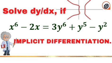 Solve Dy Dx If X 6 2x 3y 6 Y 5 Y 2 Implicit Differentiation