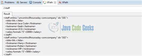 Eclipse XPath Evaluation Plugin Example Java Code Geeks