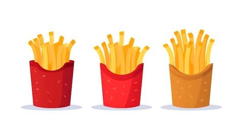 Papas Fritas En Una Caja Roja Foto Premium
