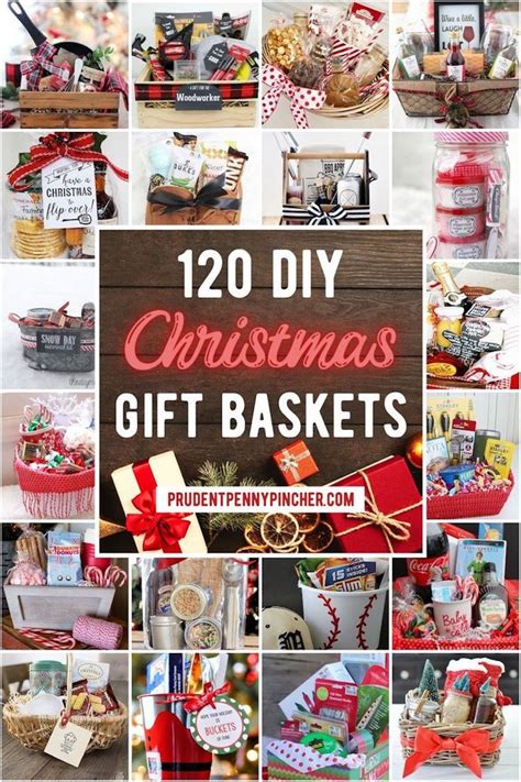 Twelve Christmas Gift Baskets With The Words 120 Diy Christmas Gifts