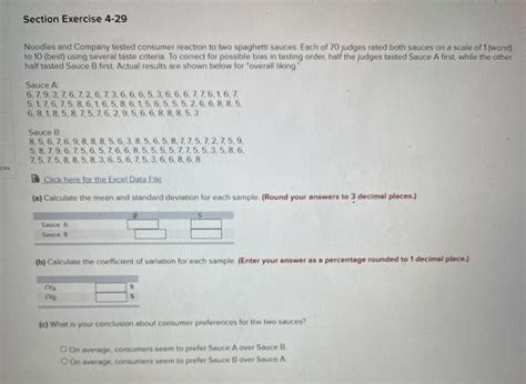 solved section exercise 4 22 for each data set answer the