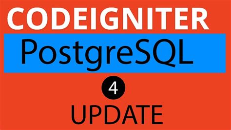 4 sert update delete using codeigniter and postgresql codeigniter postgresql crud youtube