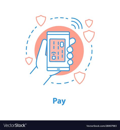 Cashless Payment Concept Icon Royalty Free Vector Image