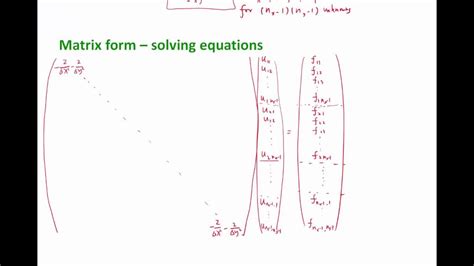 lecture 04 part 3 matrix form of 2d poisson s equation 2016 numerical methods for pde youtube