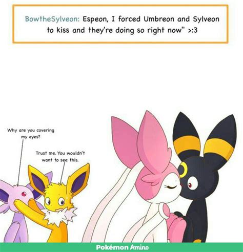 Umbreon Sylveon Are Kissing Pok Mon Amino
