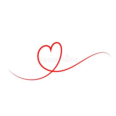 Dibujo Continuo De Una Línea De Corazón Aislado Sobre Fondo Blanco