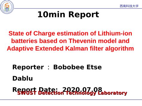 pdf state of charge estimation of lithium ion batteries based on thevenin model and adaptive