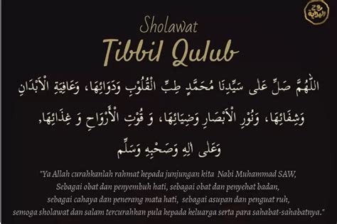 Lirik Sholawat Tibbil Qulub Lengkap Dengan Teks Arab Latin Dan