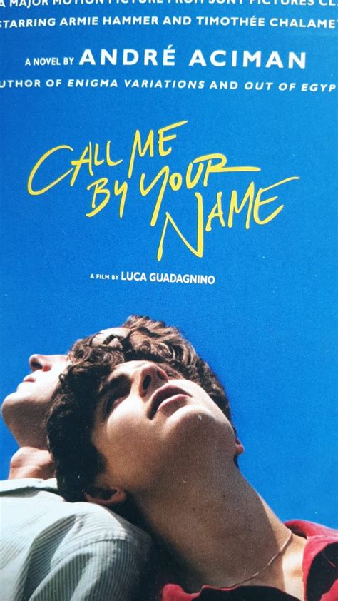 Call me by Your Name by André Aciman P Commane Bookshop