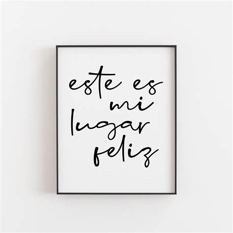 Este Es Mi Lugar Feliz Spanish Art This Is My Happy Place Etsy UK