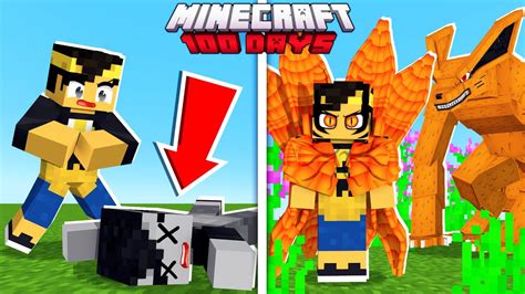 Sobrevivi 100 Dias No Mundo De NARUTO No Minecraft O FILME YouTube