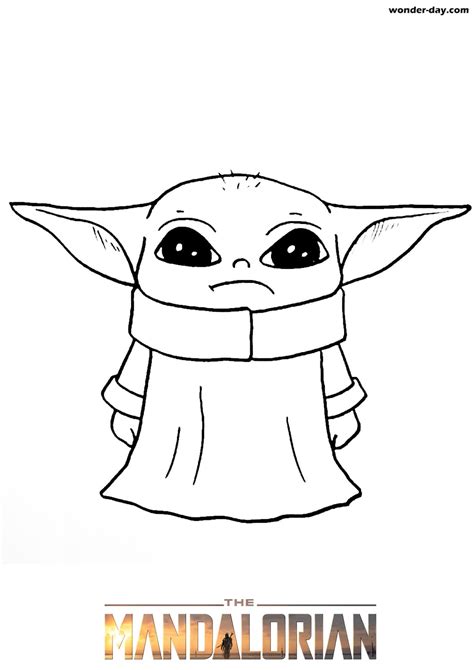 Dibujos De Mandalorian Y Baby Yoda Para Colorear Para Colorear 246202