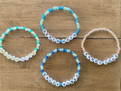 Beach Theme Bracelets Beach Jewelry Beaded Bracelets Etsy