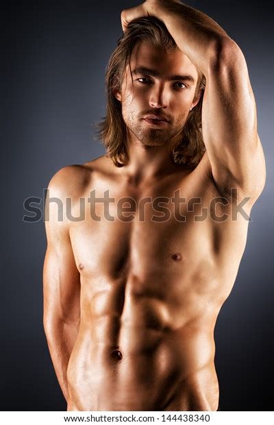 Sexual Muscular Nude Man Posing Over Stock Photo 144438340 Shutterstock