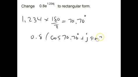 converting exponential to rectangular youtube