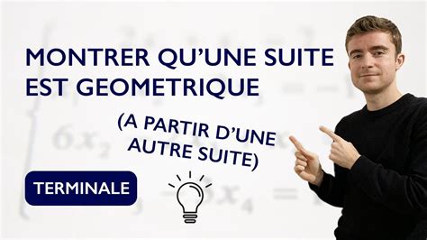 Montrer qu une suite est géométrique à partir d une autre suite YouTube