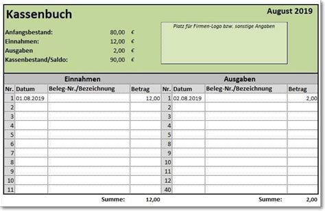 Einnahmen Ausgaben Excel Vorlage