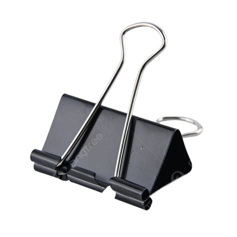 Binder Clips Clipart Vector Binder Black Stationery Clip Adhesive