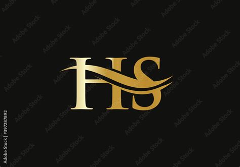 Vecteur Stock Initial HS Logo Design Creative And Minimalist Letter HS