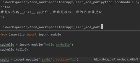 python 最详细模块 包的（动态）导入 python 在函数里动态导入第三方包 全局可用 lady killer9的博客 csdn博客