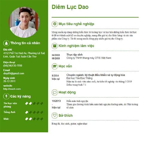 Hướng dẫn cách tạo đột phá bằng mẫu CV cho sinh viên năm nhất