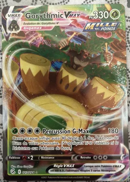 CARTE POKÉMON GORYTHMIC Vmax 023 264 FULL ART EB8 Poing de Fusion Neuve