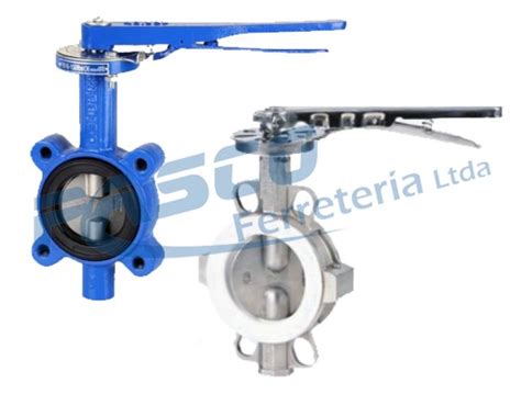 Válvula mariposa tipo wafer PN 10 16 ANSI 150 LBS mando manual