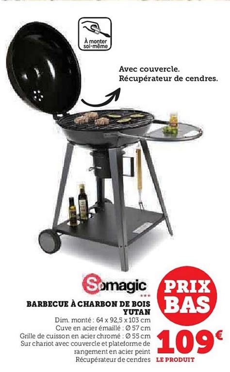 Promo Barbecue à Charbon De Bois Yutan Somagic chez Hyper U iCatalogue fr