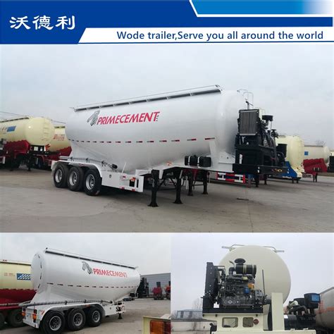 Aluminum Alloy New Fly Ash Tank Bulk Cement Tanker Trailer With Factory