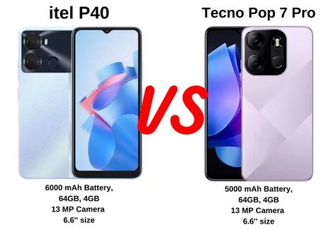 Itel P40 And Tecno Pop 7 Pro Compared Which One Is Better
