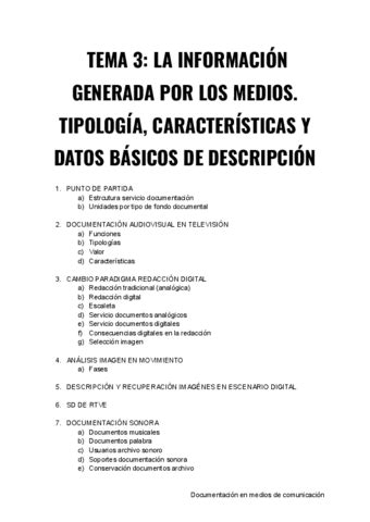 TEMA 3 LA INFORMACION GENERADA POR LOS MEDIOS TIPOLOGIA