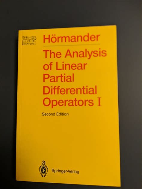 the analysis of linear partial differential operators i by lars hormander 9783540523437 ebay