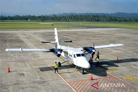 SAM Air Lakukan Penerbangan Perdana Subsidi Angkutan Udara Perintis Di