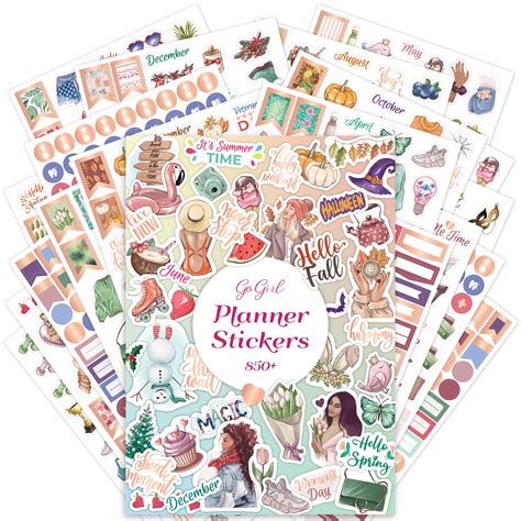 Buy GoGirl Value Sticker Pack 850 Small Aesthetic Stickers For