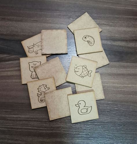 Jogo da Memória em mdf Personalizado a Laser Elo7