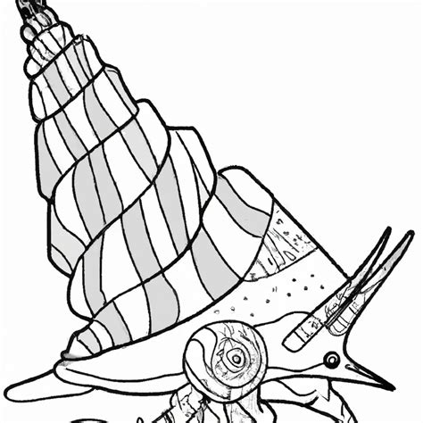 10 Desenhos Incríveis de Caramujos do Mar para Imprimir e Colorir