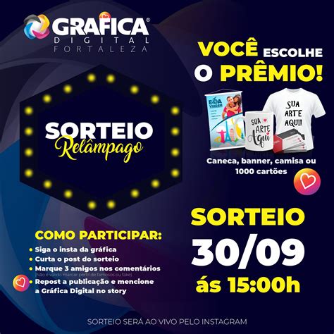Participe do sorteio e concorra a um prêmio da sua escolha Siga as