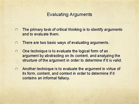 logic critical reasoning informal fallacy guide evaluating arguments