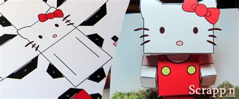 Cut Out A Cube Version Of Hello Kitty Scrappn