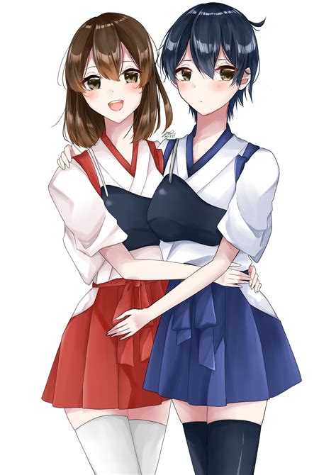 Wallpaper Anime Girls Kantai Collection Akagi KanColle Kaga