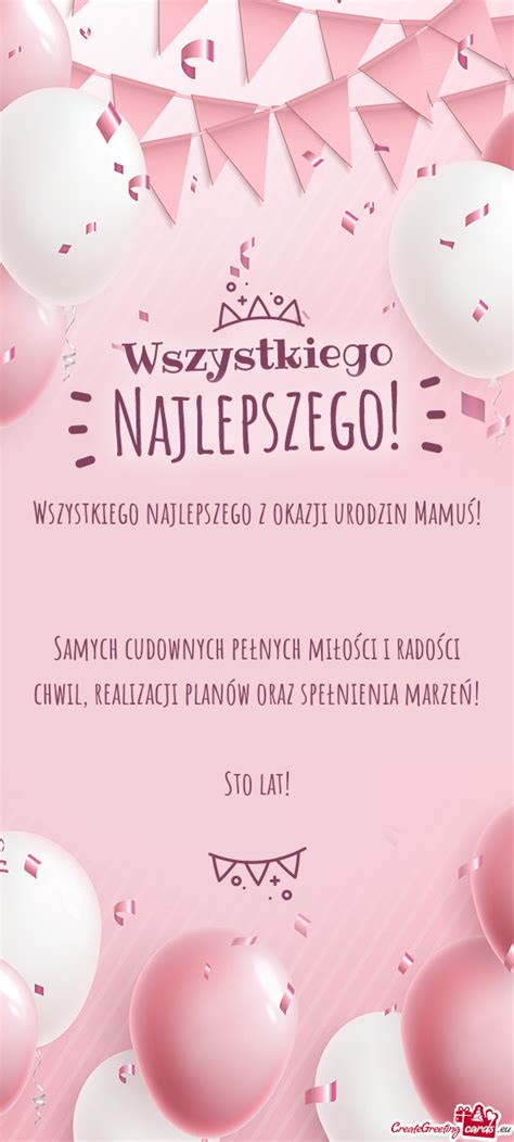 Wszystkiego najlepszego z okazji urodzin Mamuś Samych cudownych