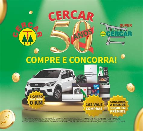 Confira os ganhadores do sorteio em comemoração aos 50 anos da Cercar
